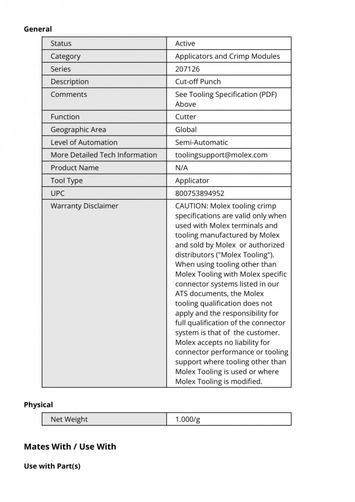 Tooling document preview, page 2