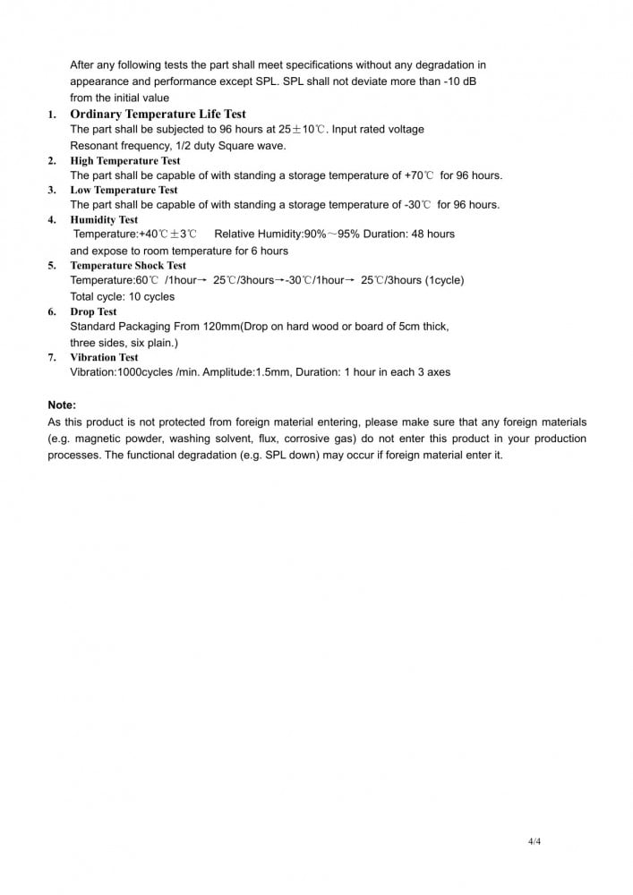 GPD2310L100-5V3500 reliability test page