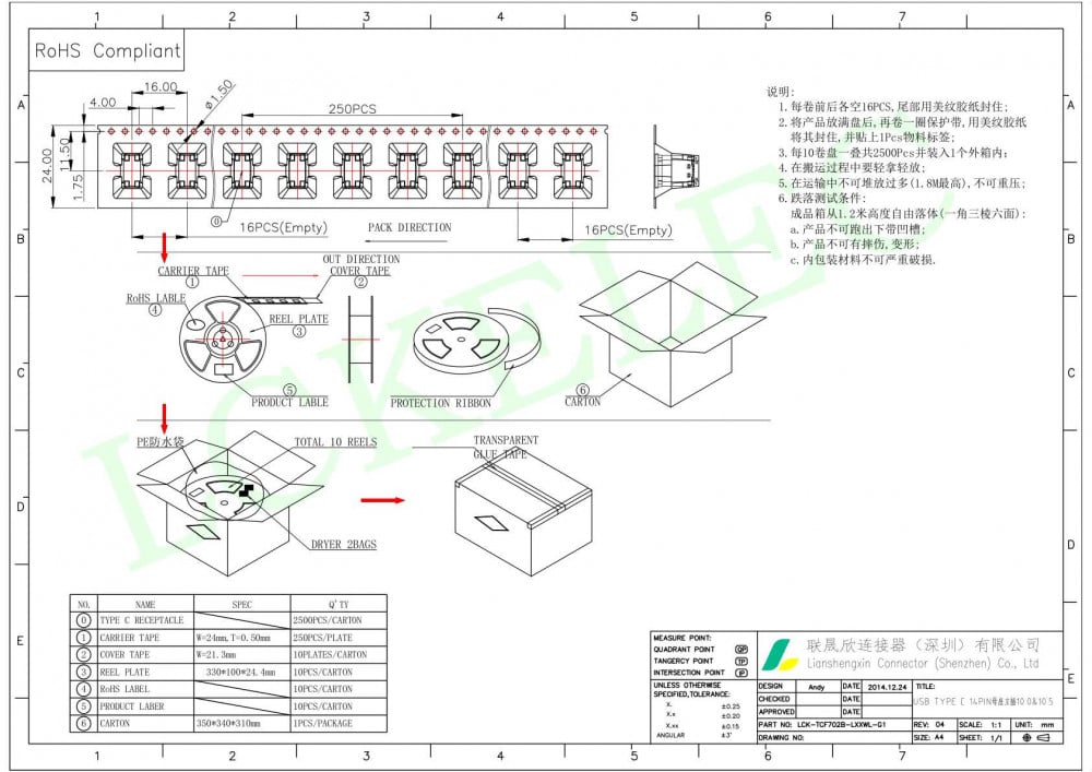 LCK-TCF702B-L100WL-G1 technical drawing page 2