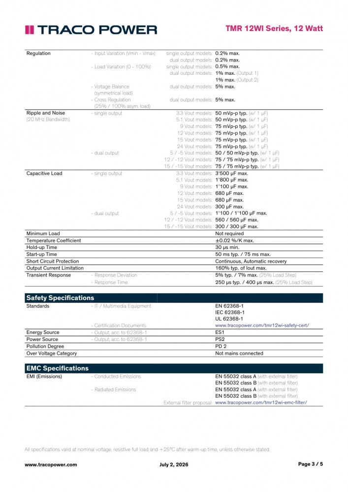 TMR 12WI technical document page 3