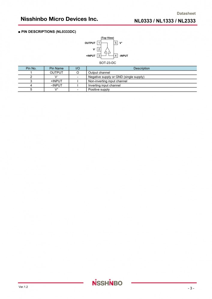 NL0333 datasheet page 3