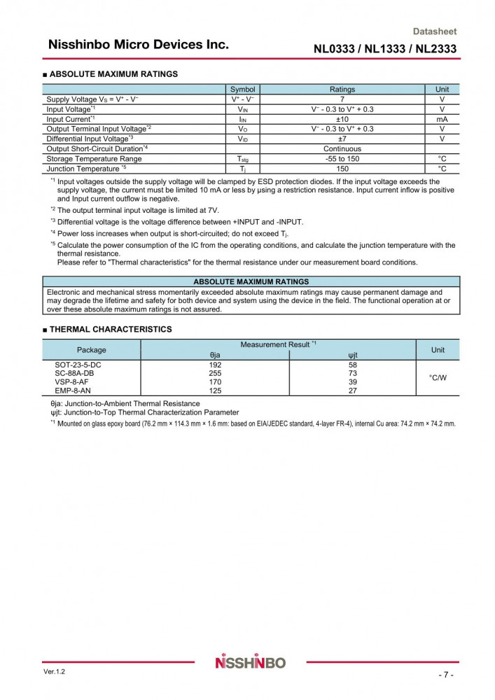 NL0333 datasheet page 7