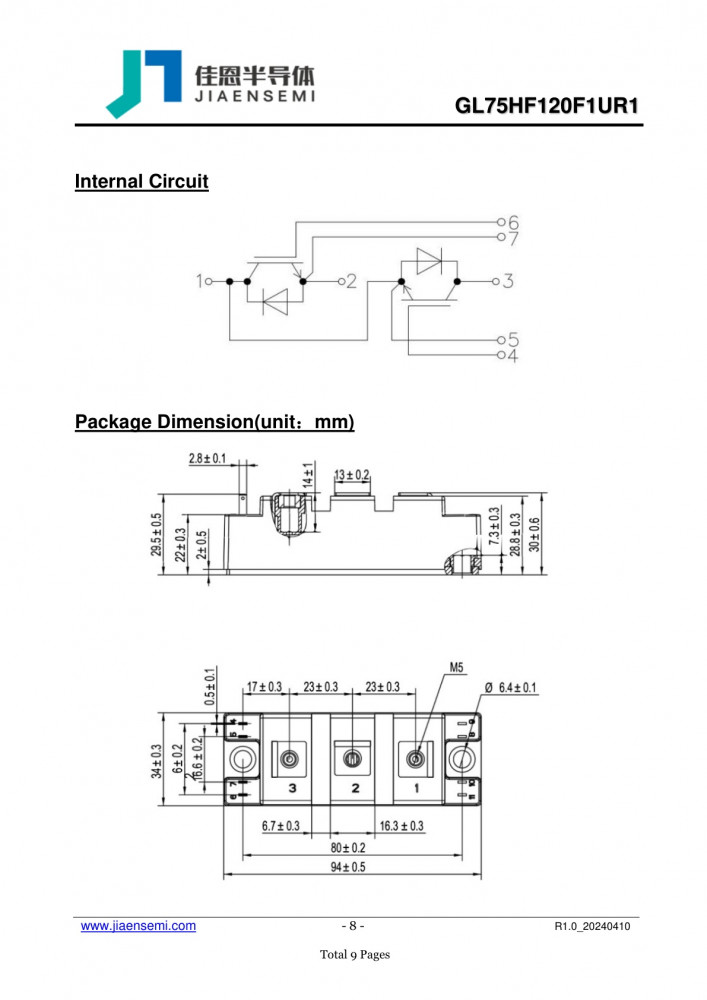 GL75HF120F1UR1 datasheet page 8
