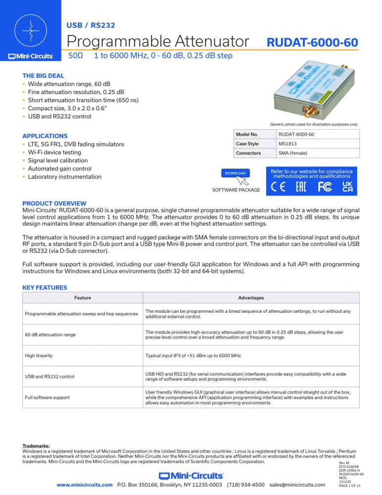 RUDAT-6000-60 technical document page 1