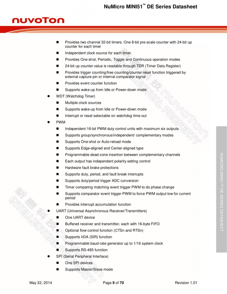 MINI51TDE datasheet page 9