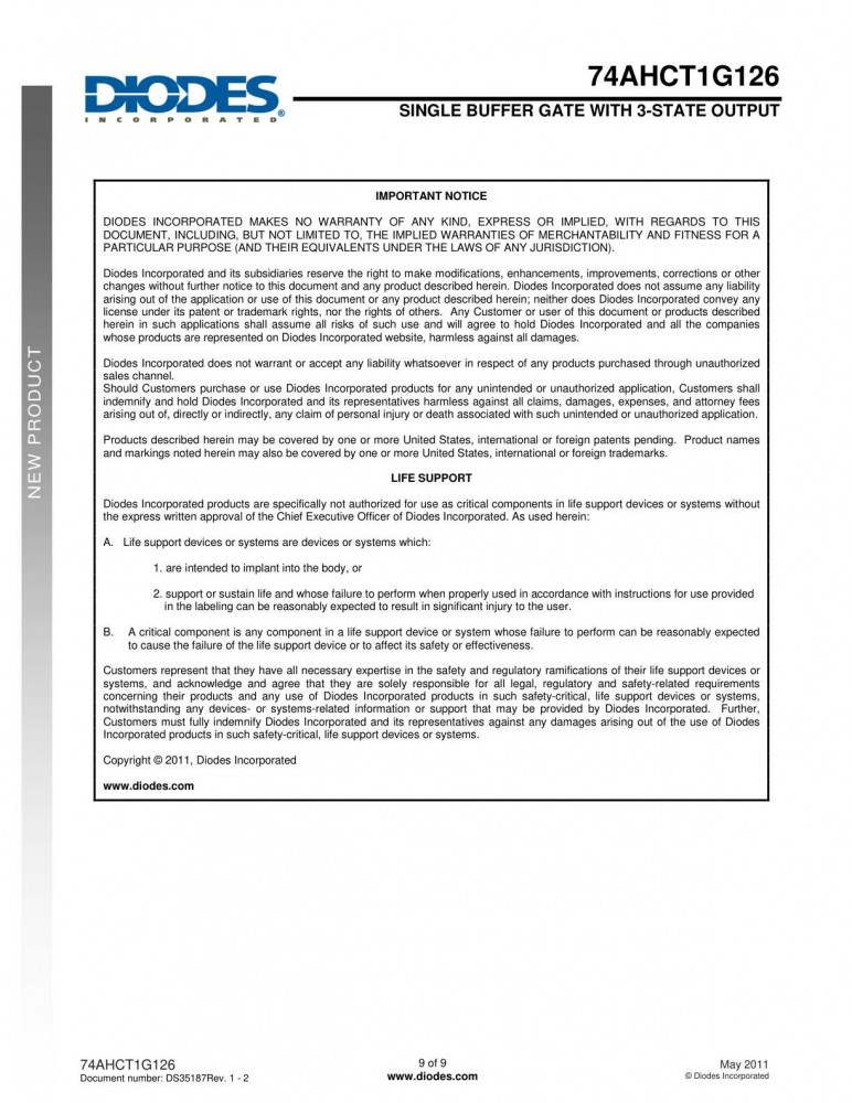 74AHCT1G126 datasheet page 9