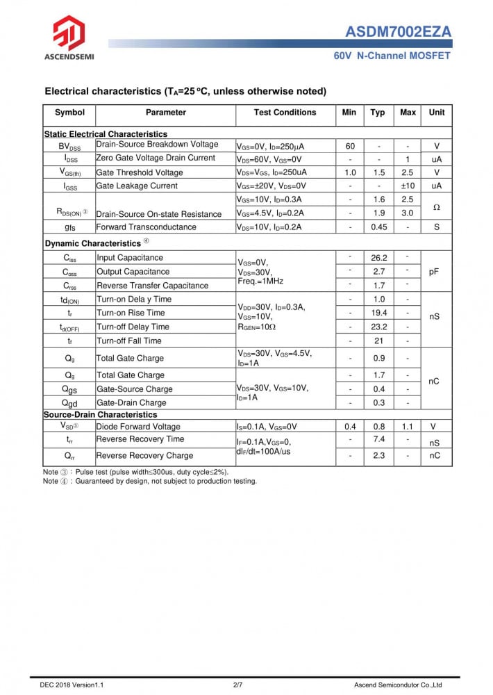 ASDM7002EZA-R datasheet page 2