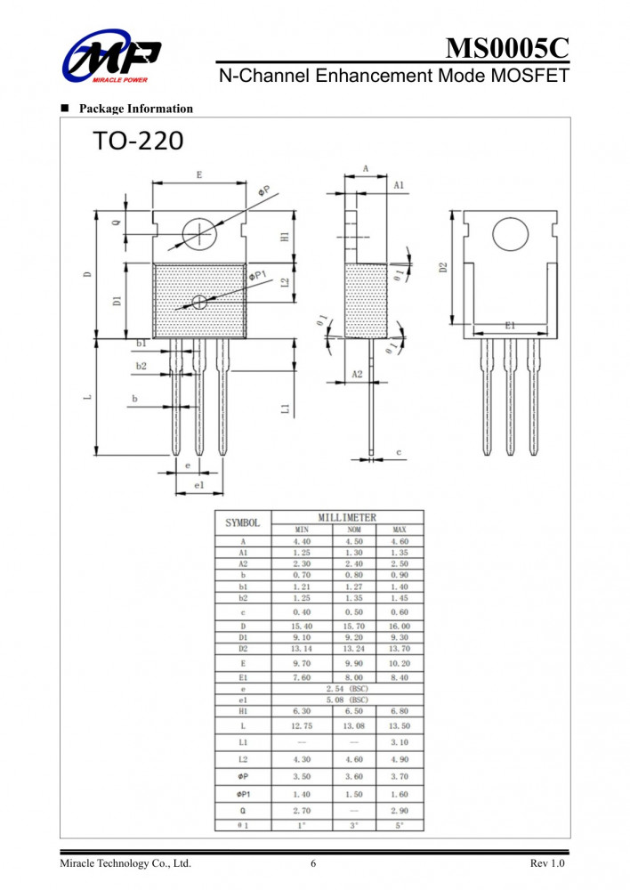 MS0005C datasheet page 6