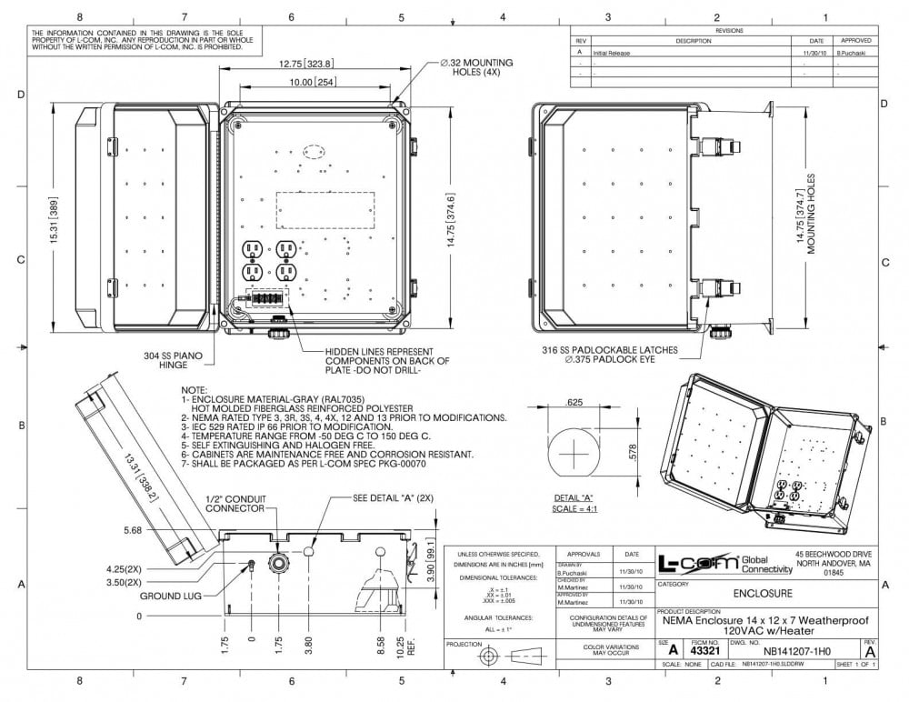 L-com NB141207-1H0 technical document page