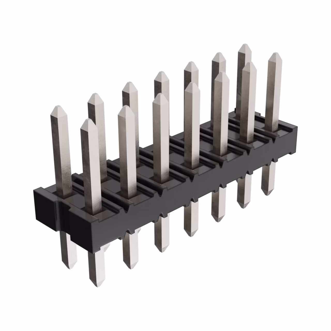 2.00mm Pitch Milli-Grid Header, Vertical, Through Hole, 14 Circuits, 0.38µm Gold (Au) Plating, Mating Pin Length 8.50mm, Tail Length 2.60mm, Tray, Lead-Free