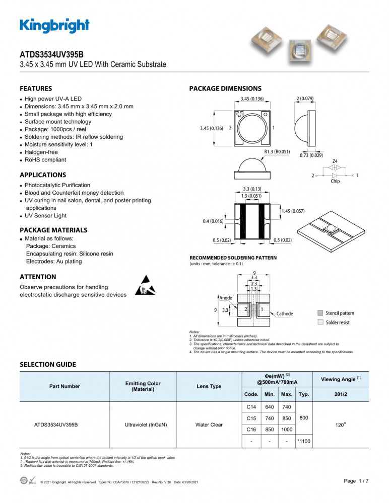 ATDS3534UV395B datasheet page 1