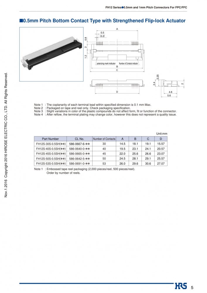 HRS FH12 datasheet page 5