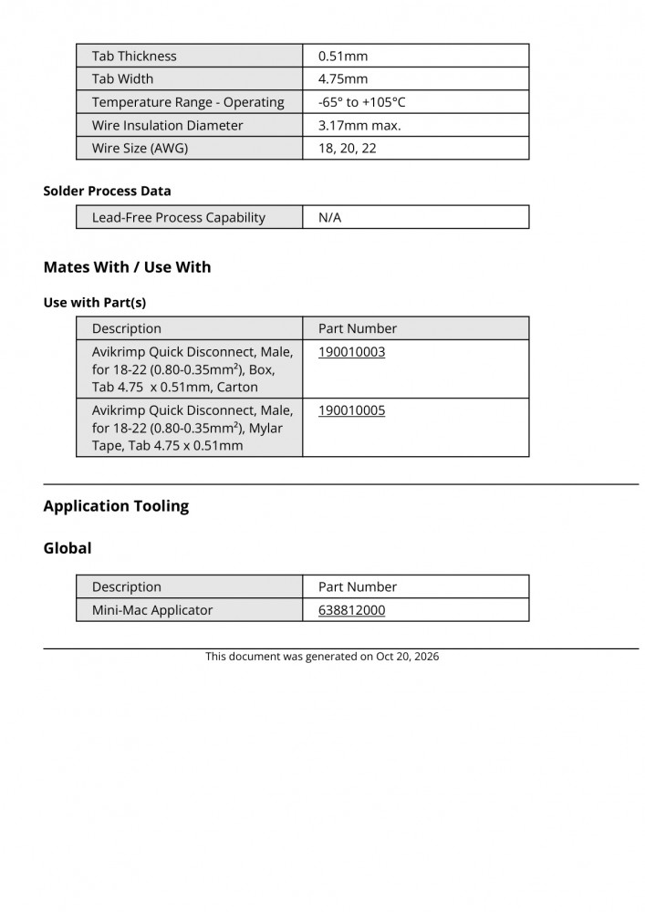 MOLEX 190020008 product document image, page 3