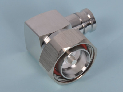 DIN 7/16 Plug, Right-Angle, Solder, for 1/2