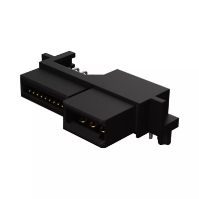 EXTreme LPHPower Receptacle Header, Right-Angle, 2 Power Contacts, 20 Signal Contacts, Select Gold (Au) Plating, for 1.57mm Thick PC Board, with Press-fit Plastic Pegs for sale