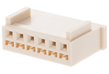 2.50mm Pitch Mini-Latch Wire-to-Wire and Wire-to-Board Receptacle Housing, with Guide Rails, 11 Circuits for sale
