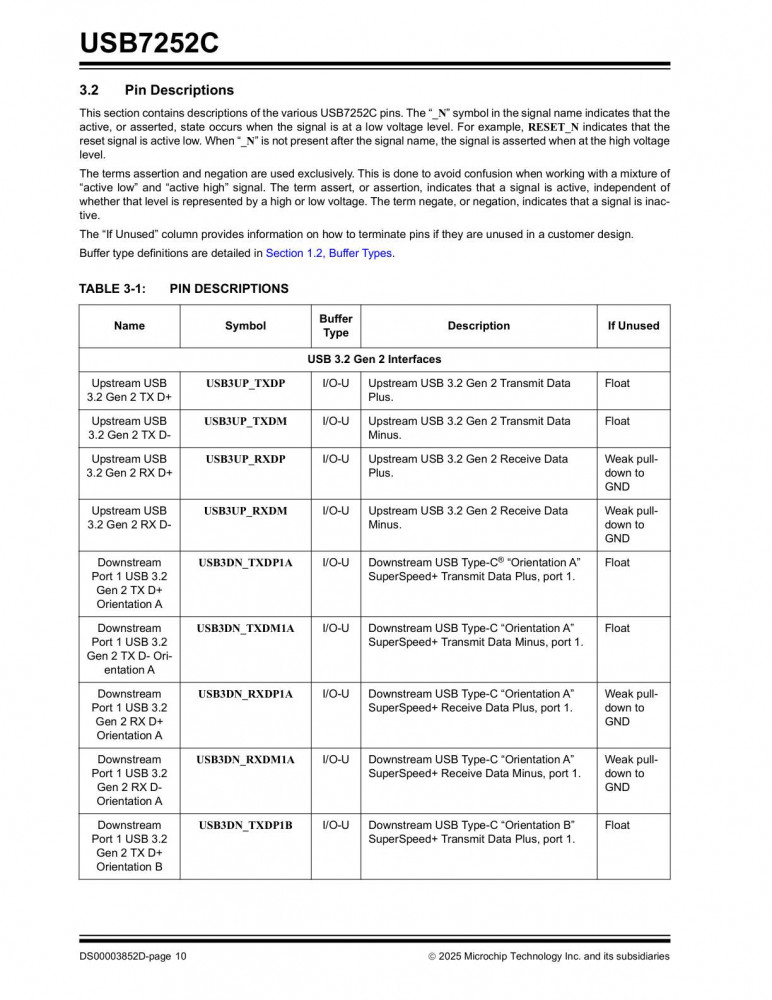 USB7252C technical document page 10