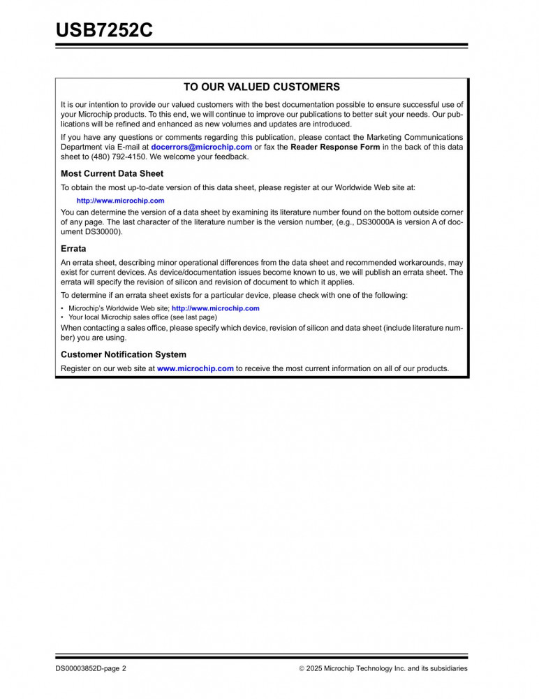 USB7252C technical document page 2