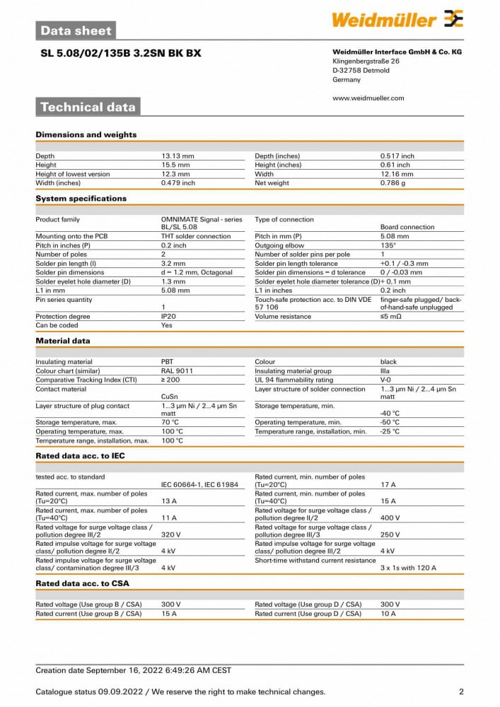WEIDMULLER 1507350000 product documentation page 2