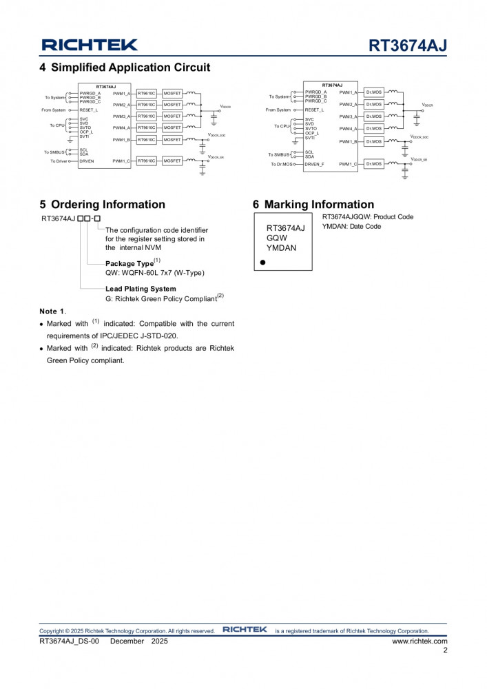 RT3674AJ datasheet page 2