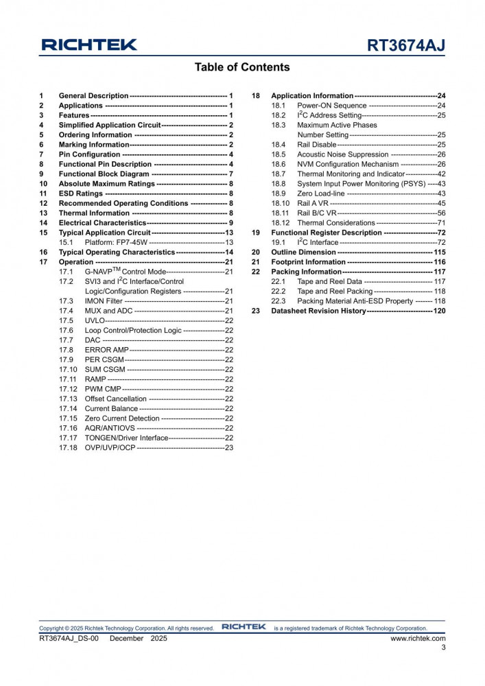 RT3674AJ datasheet page 3