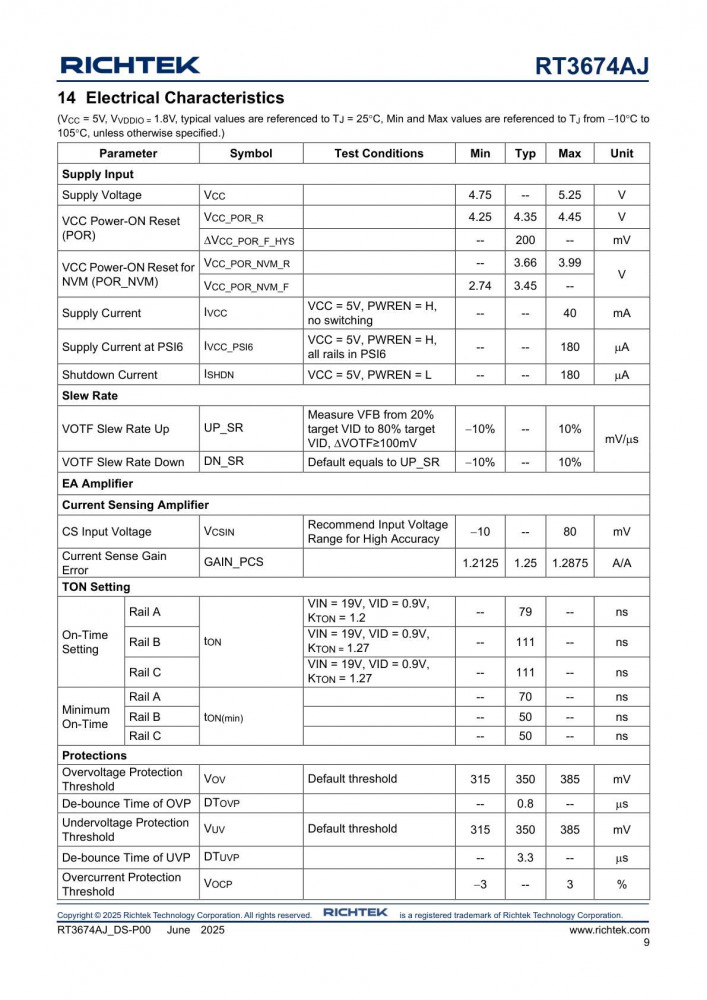RT3674AJ datasheet page 9