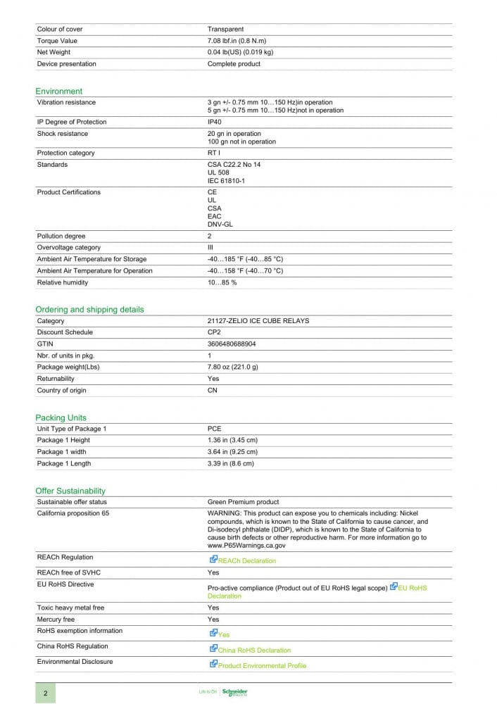 RXG15F7 technical document page 2