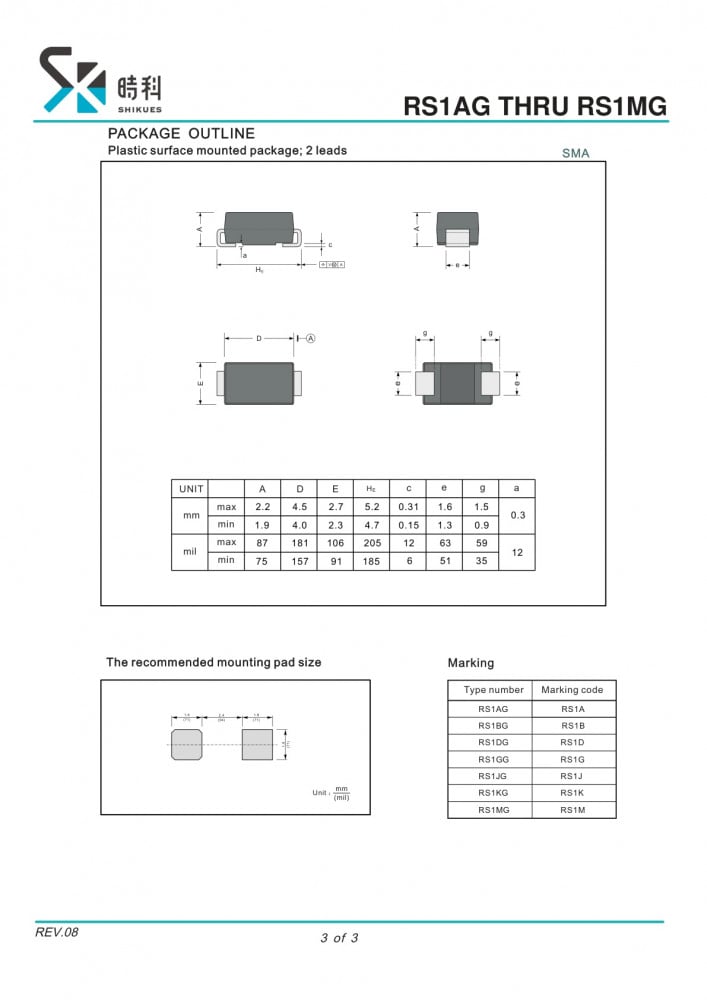 RS1MG datasheet page 3