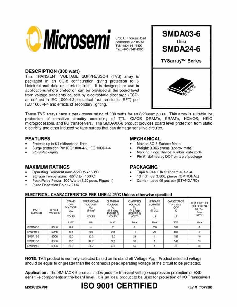 SMDA03-6E3/TR7 datasheet page 1