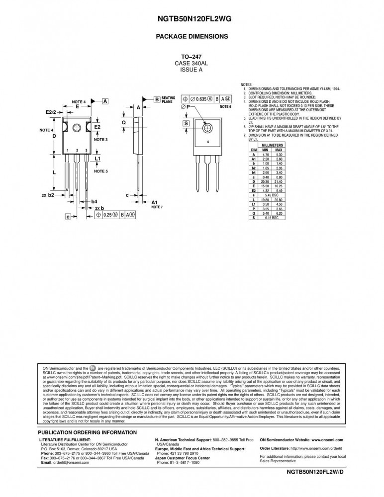 NGTB50N120FL2WG datasheet page 8