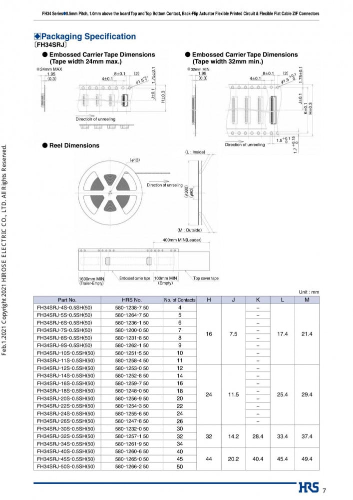 HRS FH34 series datasheet page 7