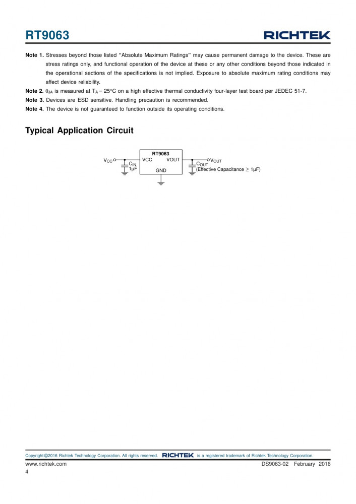 RT9063 datasheet page 4