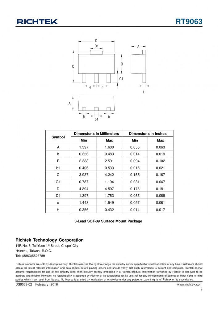 RT9063 datasheet page 9