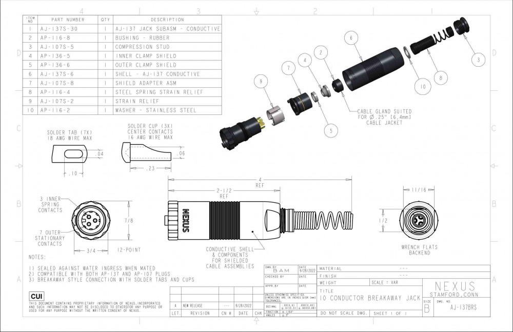 AJ-137BRS technical document preview