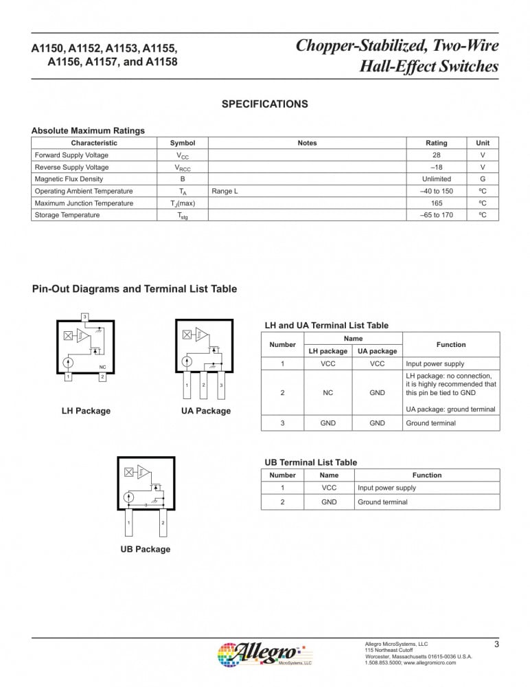 A1157LUA-T datasheet page 3