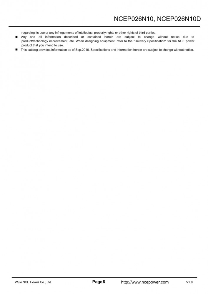 NCEP026N10 datasheet page 8