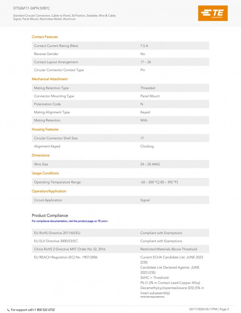 M39029/56-352 technical document page 2