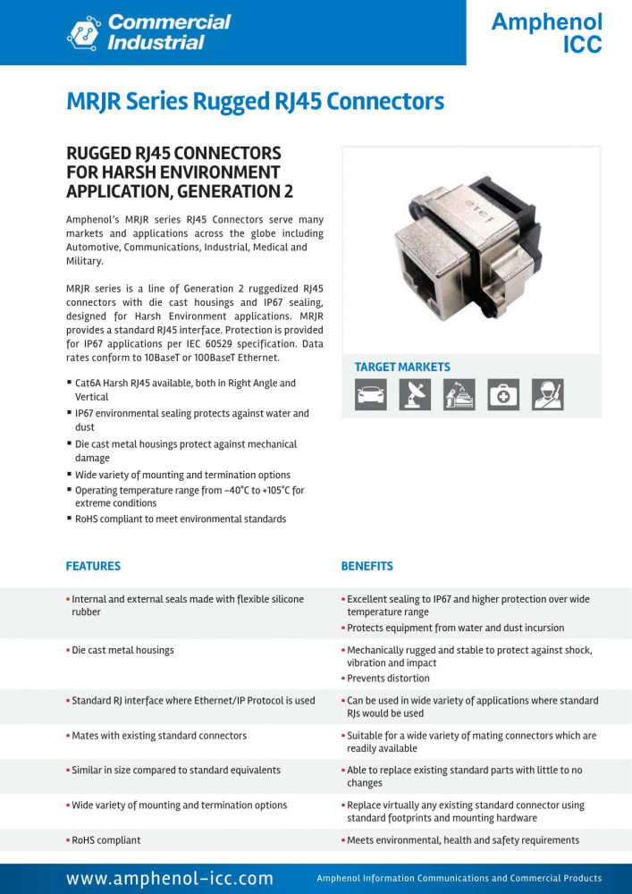 Amphenol MRJR technical document page 1