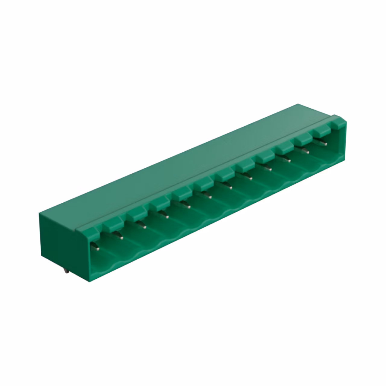 5.08mm Pitch Eurostyle Right-Angle PCB Header, Green Housing, 12 Circuits for sale