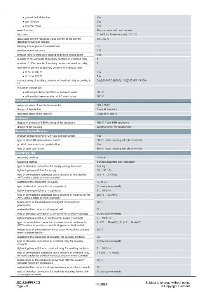82AFF6FCG technical document page 2