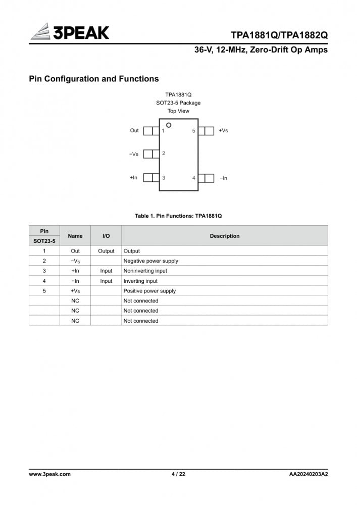 TPA1882Q datasheet page 4