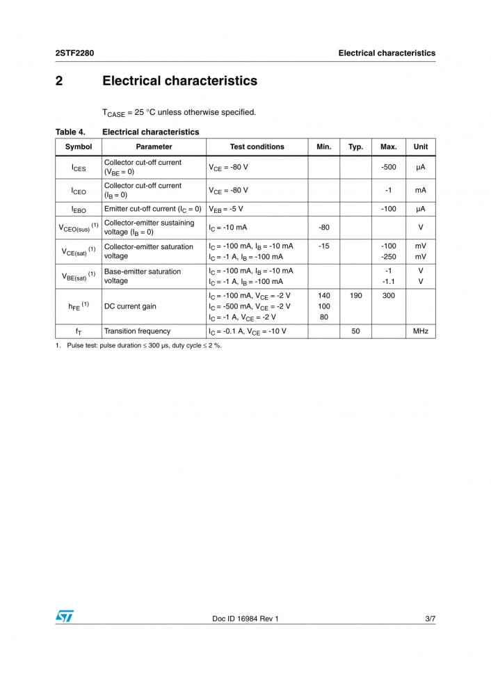 2STF2280 datasheet page 3
