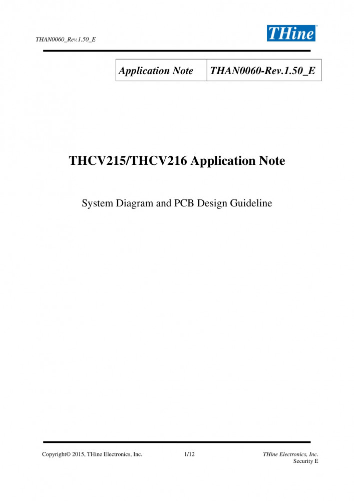 THCV216 technical document page 1