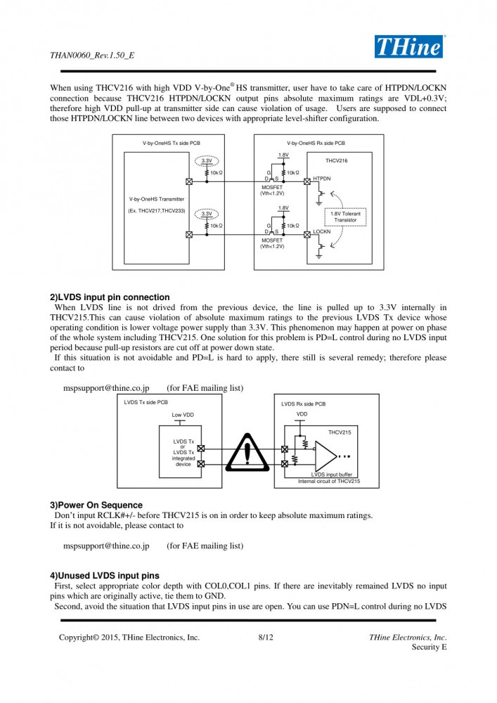 THCV216 technical document page 8