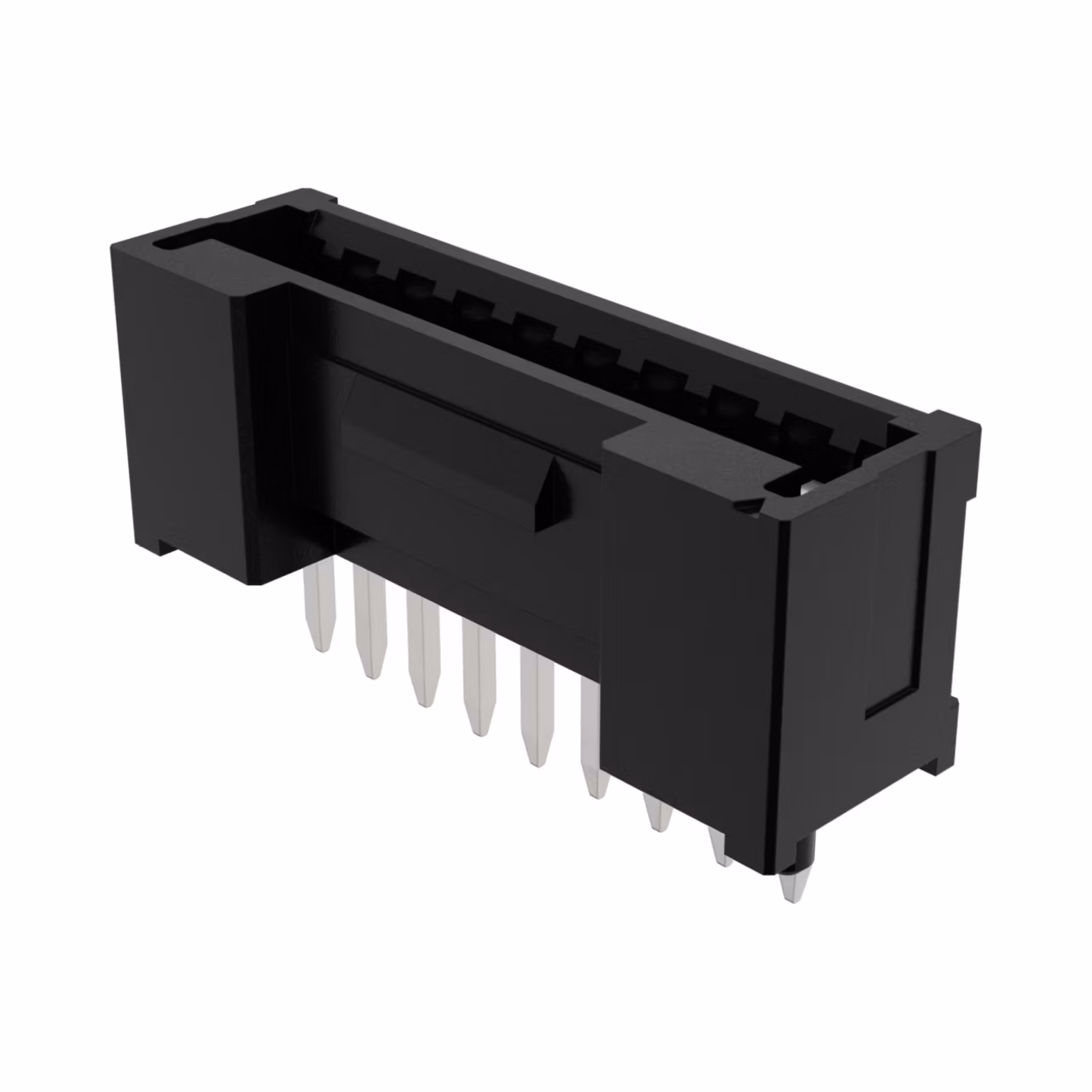 1.25mm Pitch, Micro-Lock Plus PCB Header, Single Row, Vertical, Through Hole, Tin-Bismuth Plating, Positive Lock, 9 Circuits, Low-Halogen, Black for sale
