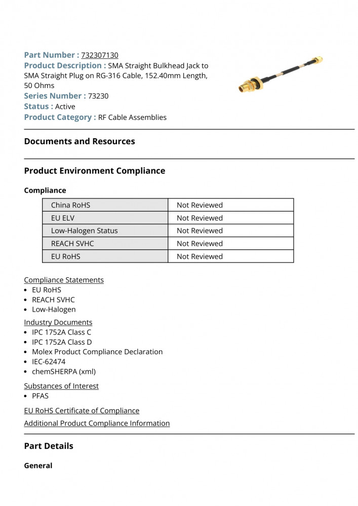 732307130 product document image, page 1