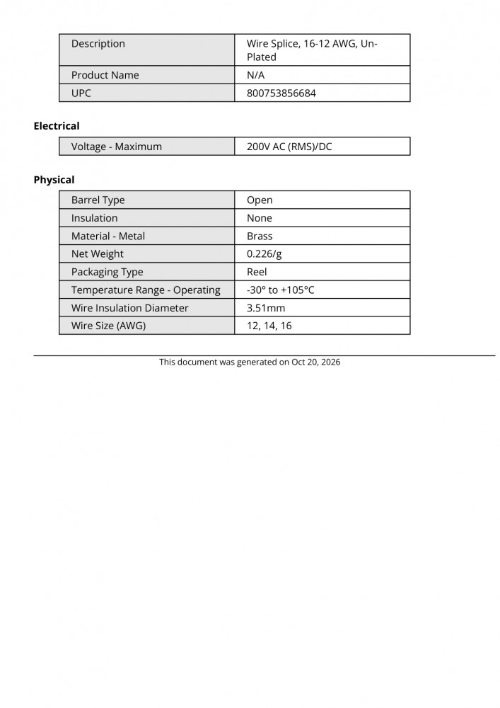 Technical document image 2 for MOLEX 357607200
