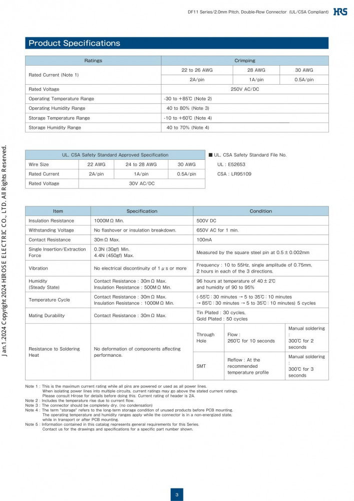 HRS DF11 technical document page 3