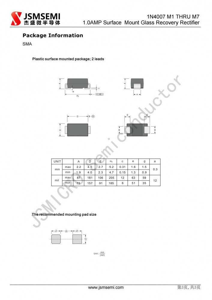 JSMSEMI 1N4001 M1 datasheet page 3