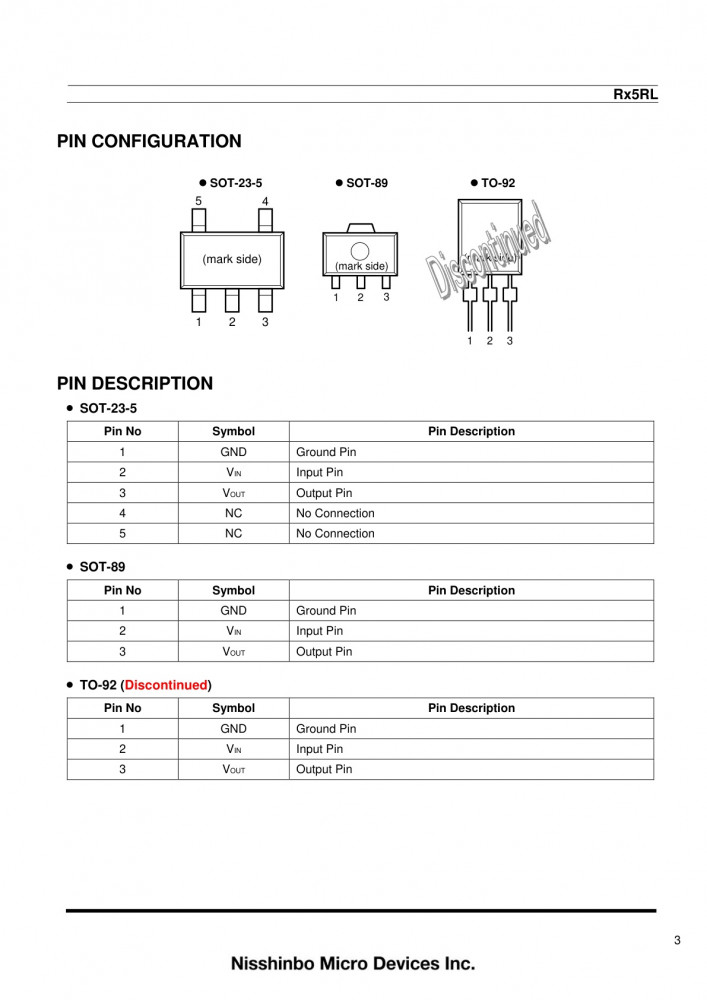 RH5RL datasheet page 3